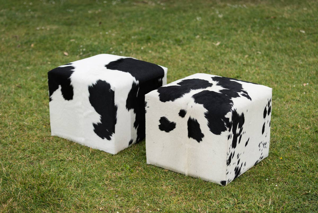 Square Cowhide Coffee Table Ottomans NZ — Gorgeous Creatures