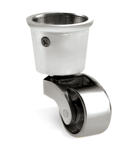 32mm Chrome Round Cup Caster Wheels — Gorgeous Creatures