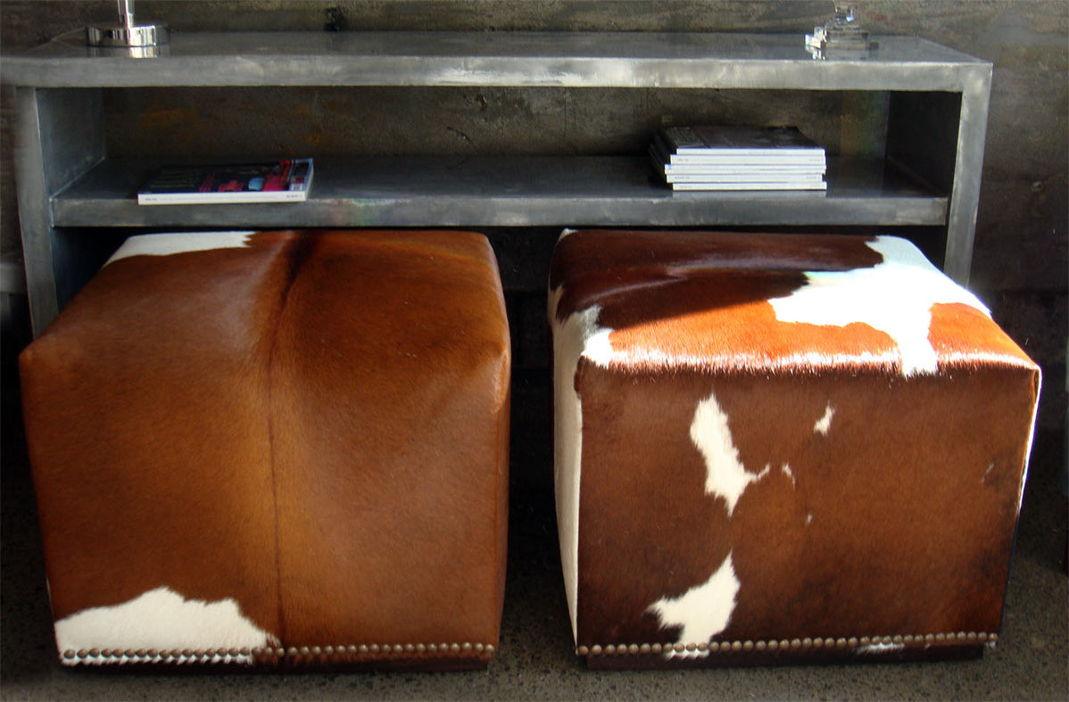 Square Cowhide Coffee Table Ottomans NZ — Gorgeous Creatures