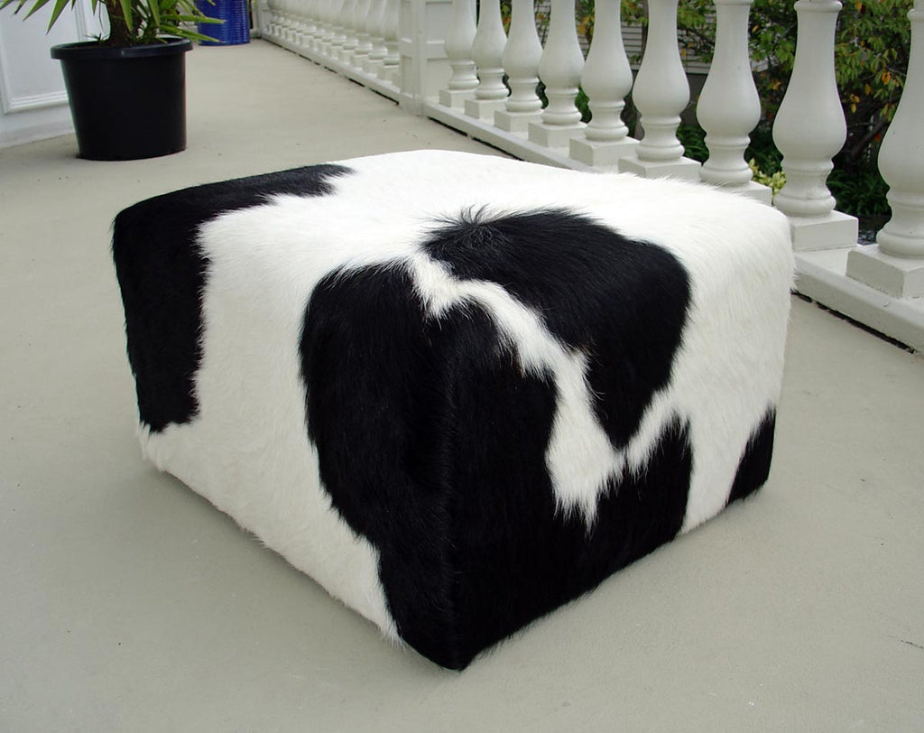 Square Cowhide Coffee Table Ottomans NZ — Gorgeous Creatures