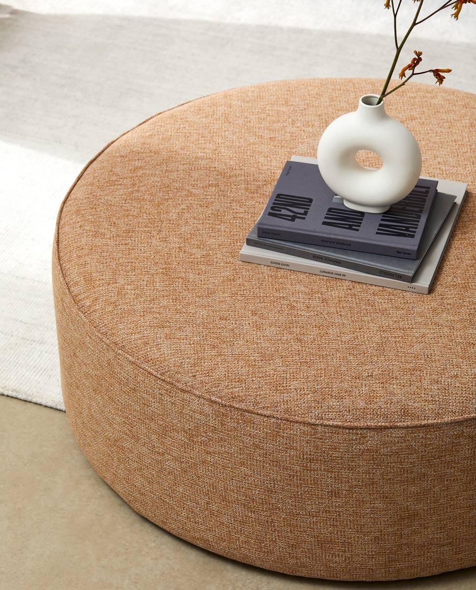 Round Fabric Ottoman in NZ | Round Coffee Table — Gorgeous Creatures