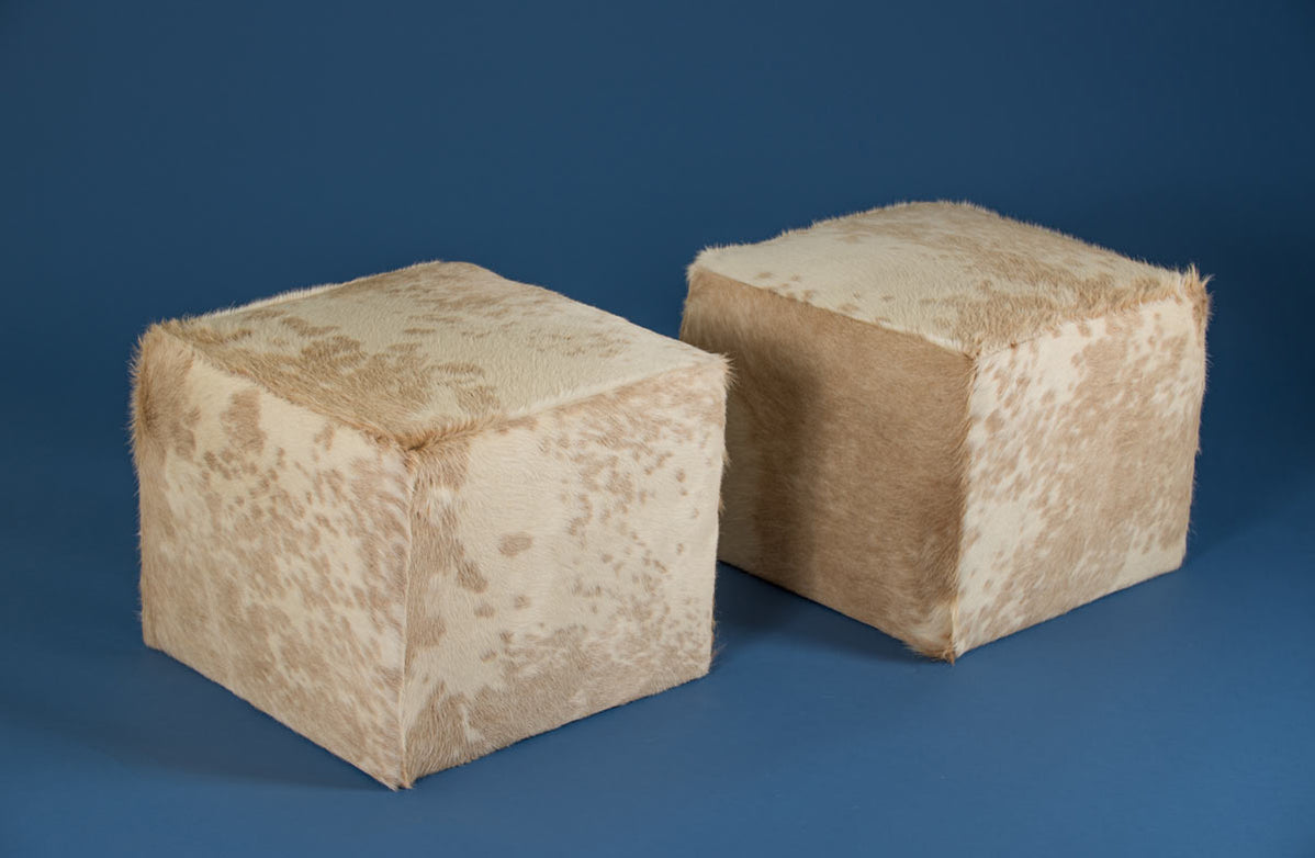 Square Cowhide Coffee Table Ottomans NZ — Gorgeous Creatures